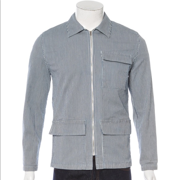 A.P.C. | Jackets & Coats | Apc Striped Chore Jacket | Poshmark